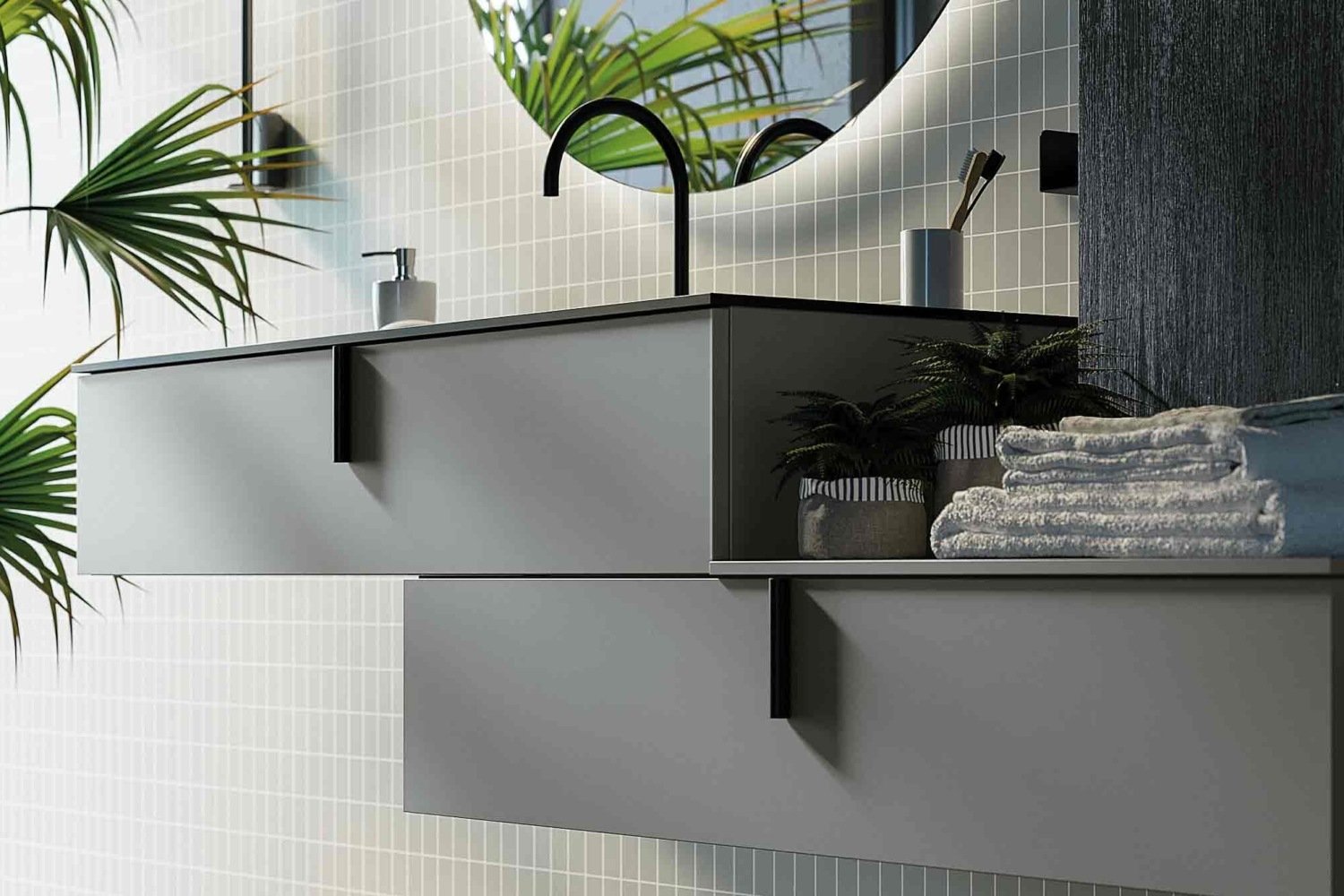 Elegante Waschtisch-Lösung – Ein Beispiel mit HPL-Waschtisch