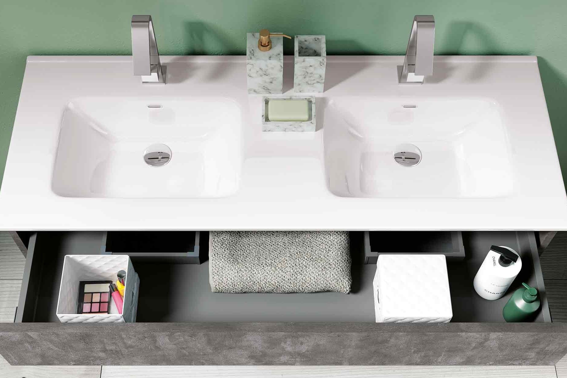 Moderner Doppel-Waschtisch hochwertig zum kleinen Preis